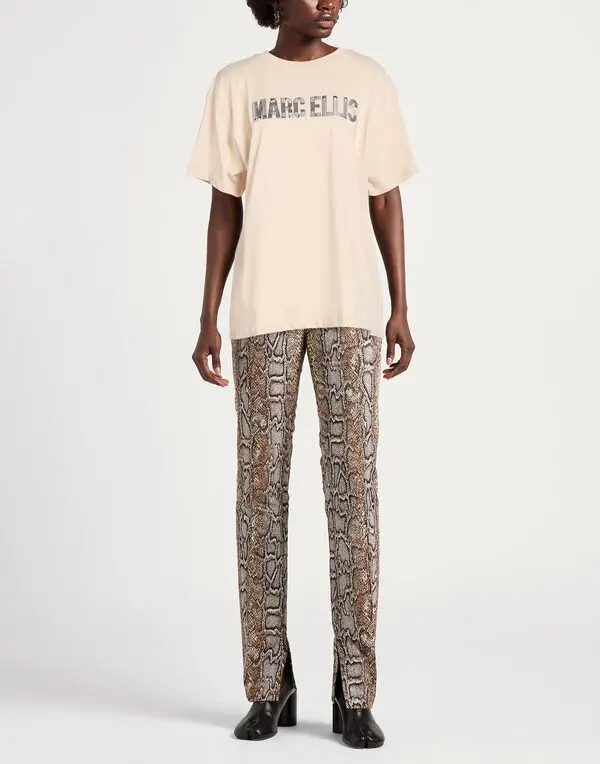 MARC ELLIS T-shirt With Appliqués - Beige