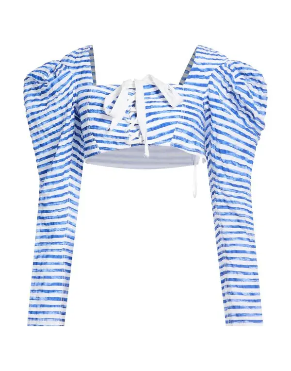 Philosophy Di Lorenzo Serafini Striped Woven Crop Top