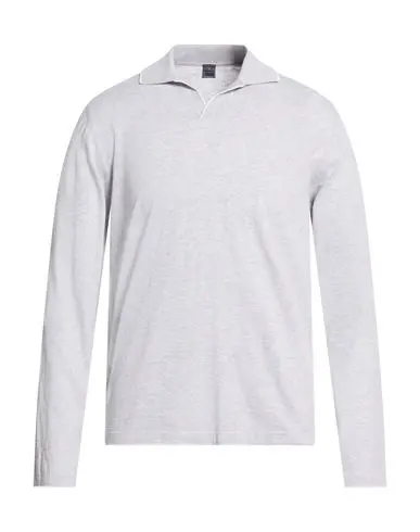 Fedeli Light Cotton Knit Camp Collar Sweater - Light Grey