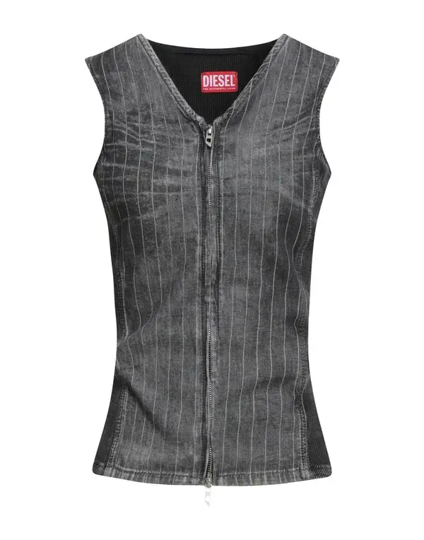 DIESEL® Striped Denim Top - Grey
