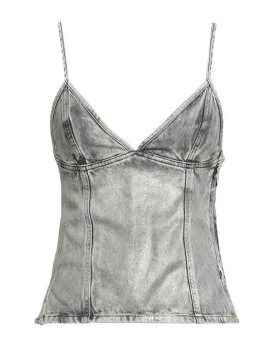 DIESEL® Tie-dyed Denim Crop Top - Grey