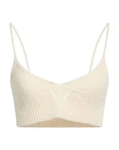 JIL SANDER Knitted Crop Top - Beige