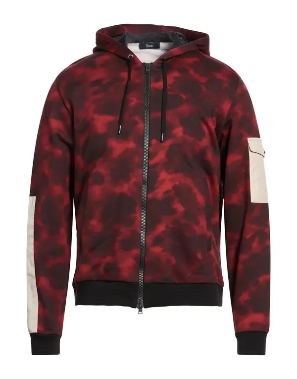 Herno Hooded Tie-dyed Sweatshirt - Red