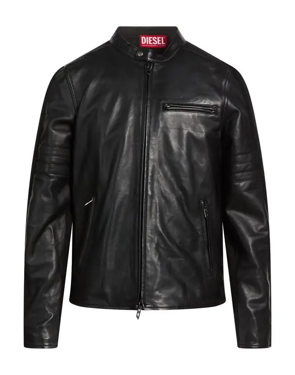 DIESEL Biker Jacket In Lambskin And Cotton