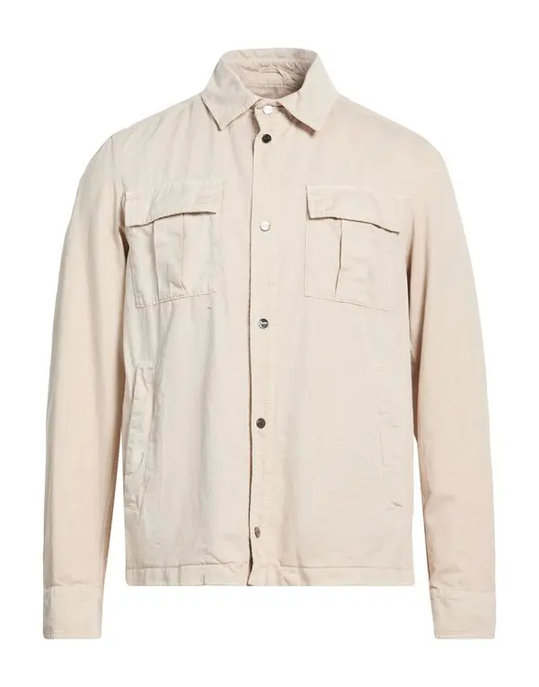 Herno Overshirt In Cotton And Linen - Beige