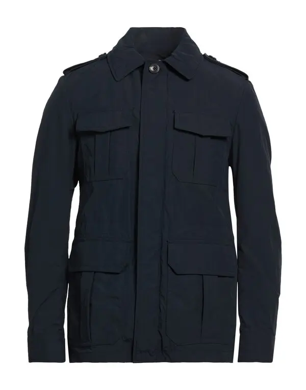 Montedoro Dark Polyamide And Cotton Safari Jacket - Blue