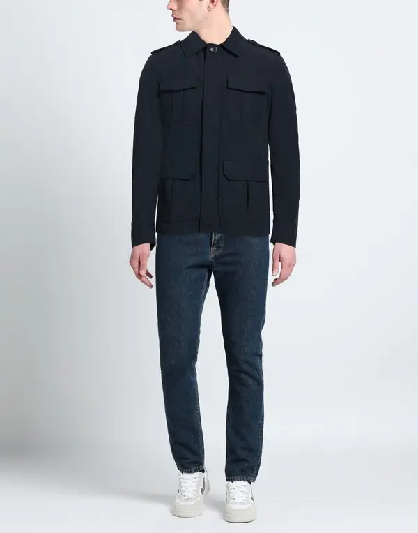 Montedoro Dark Polyamide And Cotton Safari Jacket - Blue