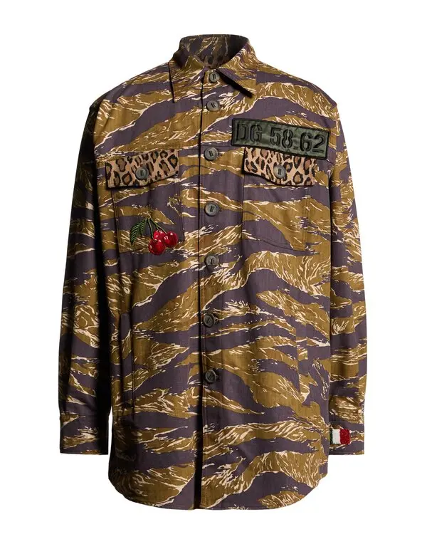 Dolce & Gabbana Military Jacket With Camouflage Print