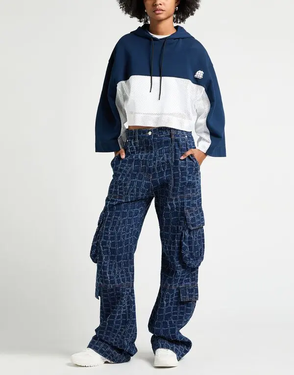 MSGM High-waisted Two-tone Cargo Jeans