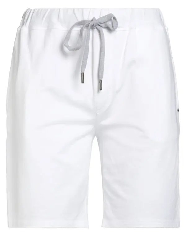Fedeli Cotton French Terry Athletic Shorts - White