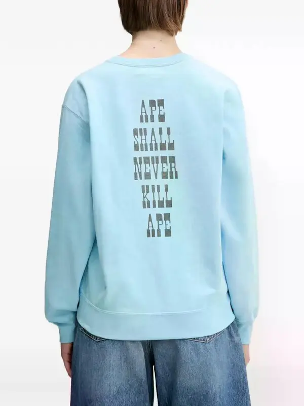 A BATHING APE Baby Milo Volume Crew-neck Sweatshirt