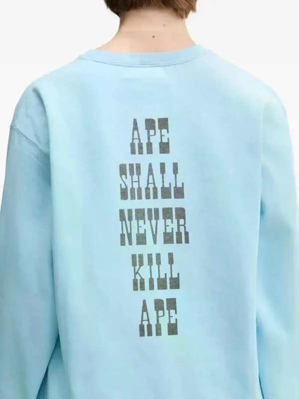A BATHING APE Baby Milo Volume Crew-neck Sweatshirt
