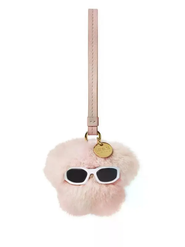 Versace Medusa Shearling Keyring - Pink