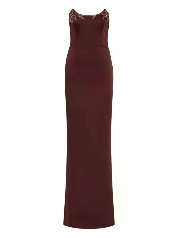 Rebecca Vallance Alora Strapless Embellished Maxi Dress - Red