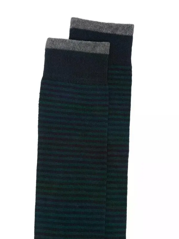 IN THE BOX Striped Socks With Ribbed Cuff