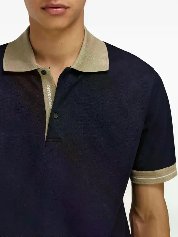 FERRAGAMO Short-sleeve Polo Shirt - Blue