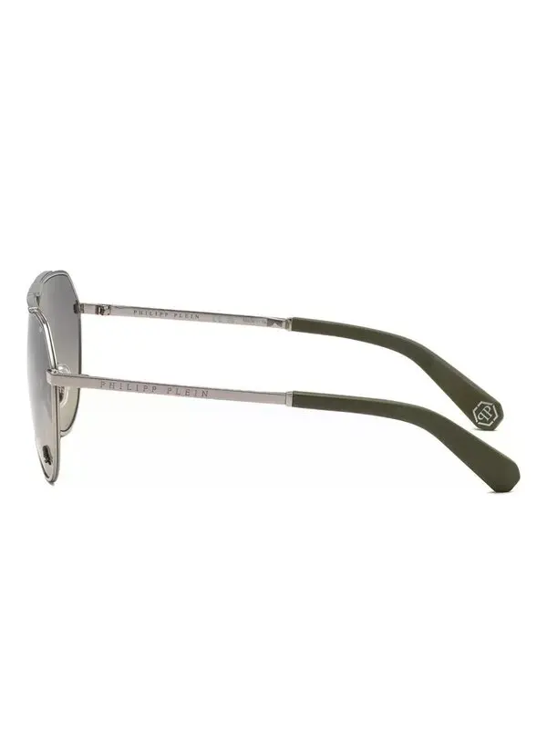 Philipp Plein Skull-embellished Pilot-frame Sunglasses