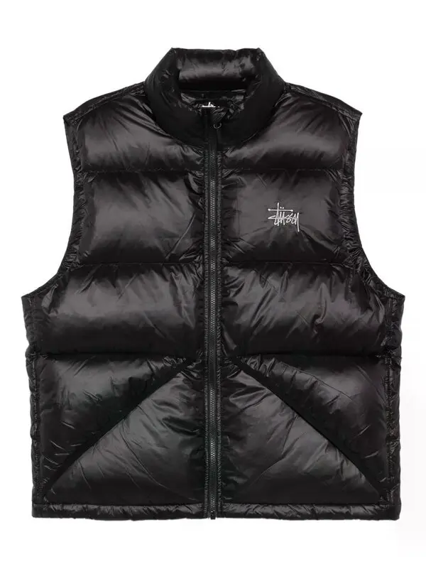 StÜssy Zip Puffer Gilet - Black