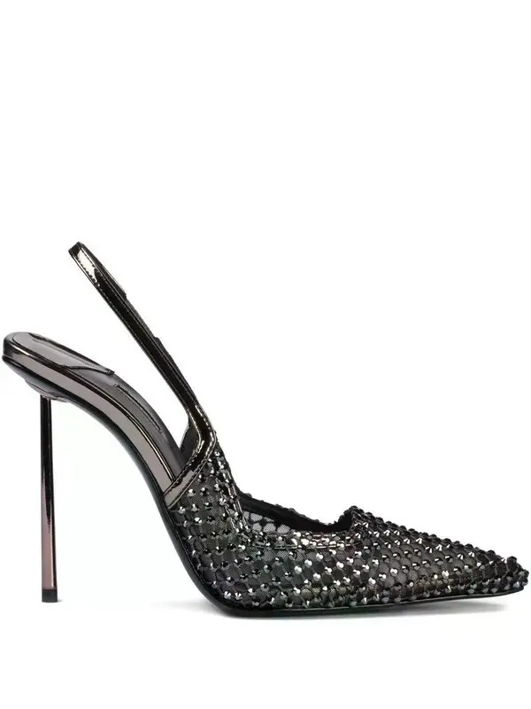 LE SILLA Gilda 120mm Embellished Slingback Pumps - Black
