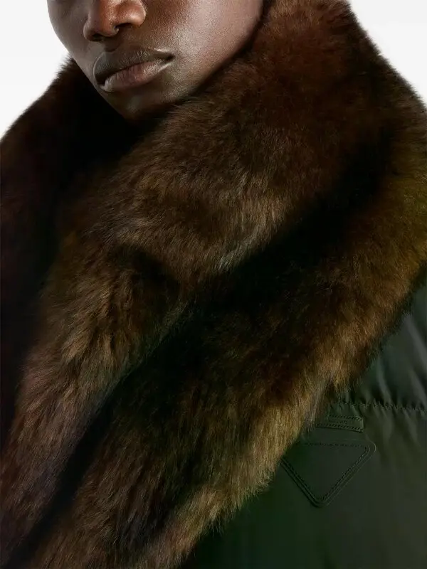 Prada Shearling Triangle-logo Down Gilet