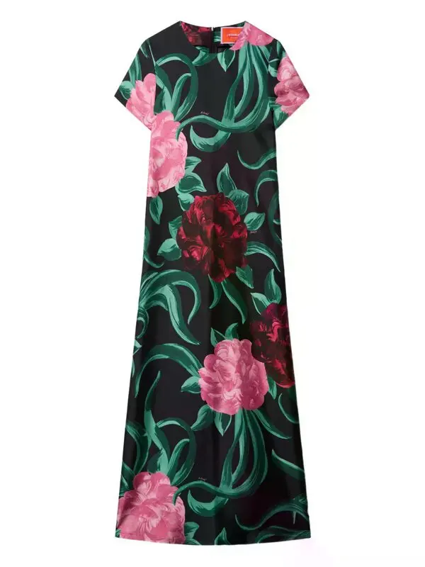 La DoubleJ Swing Floral Midi Dress