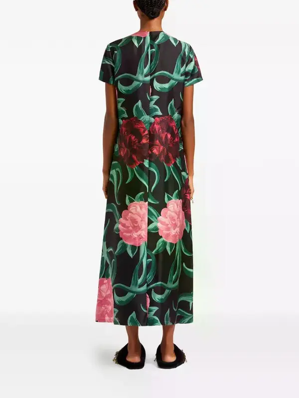 La DoubleJ Swing Floral Midi Dress