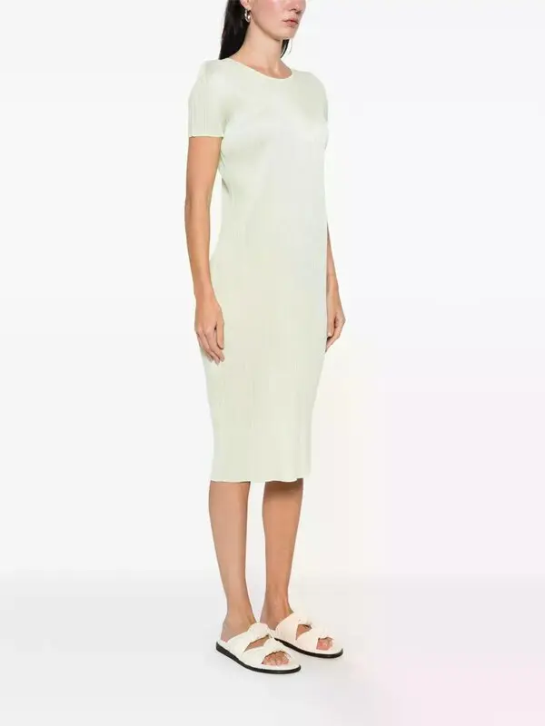 Issey Miyake Pleated Dress - Green