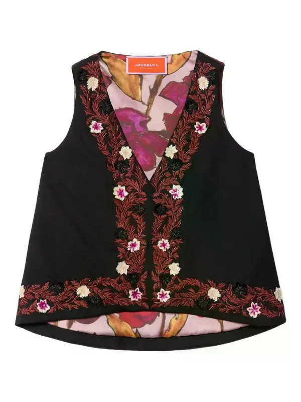 La DoubleJ Scala Floral V-neck Top