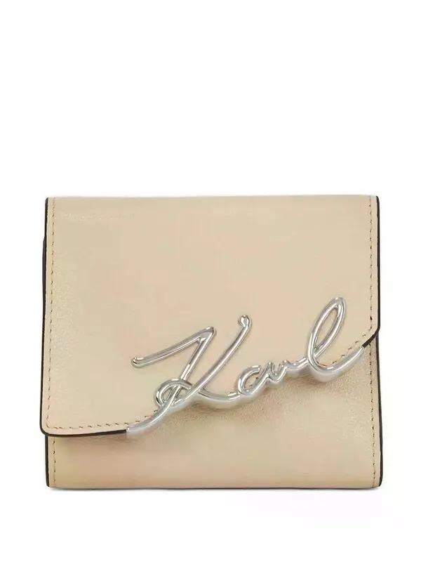 Karl Lagerfeld K/signature Trifold Wallet - Neutrals