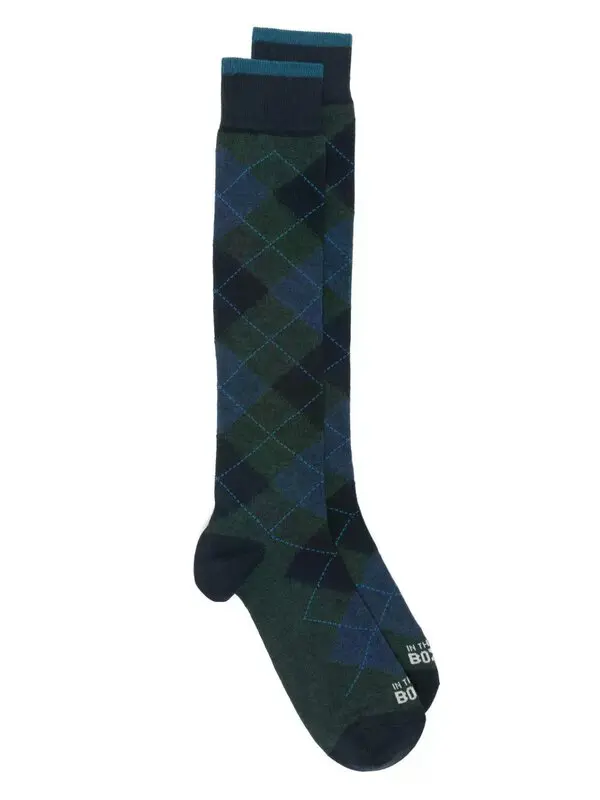 IN THE BOX Argyle Pattern Socks - Blue