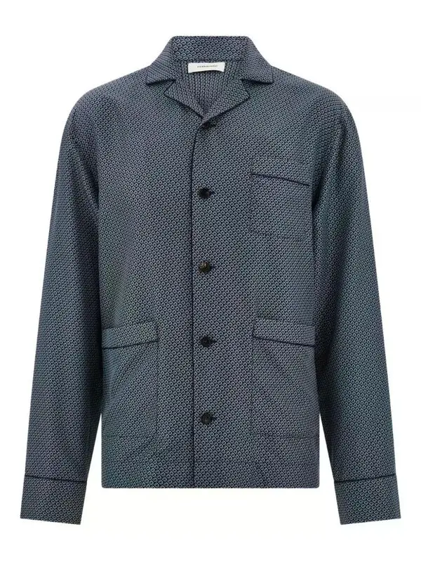 FERRAGAMO Piping Patterned Shirt