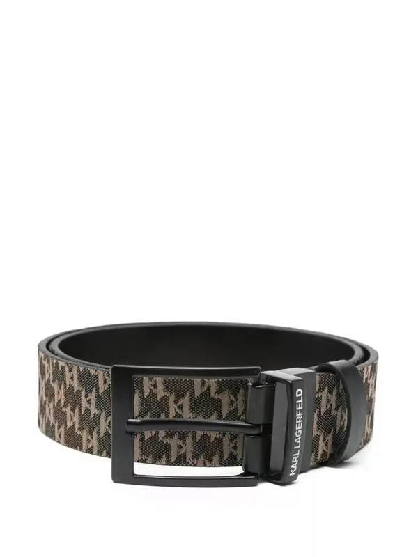 Karl Lagerfeld Logo Buckle Belt - Neutrals