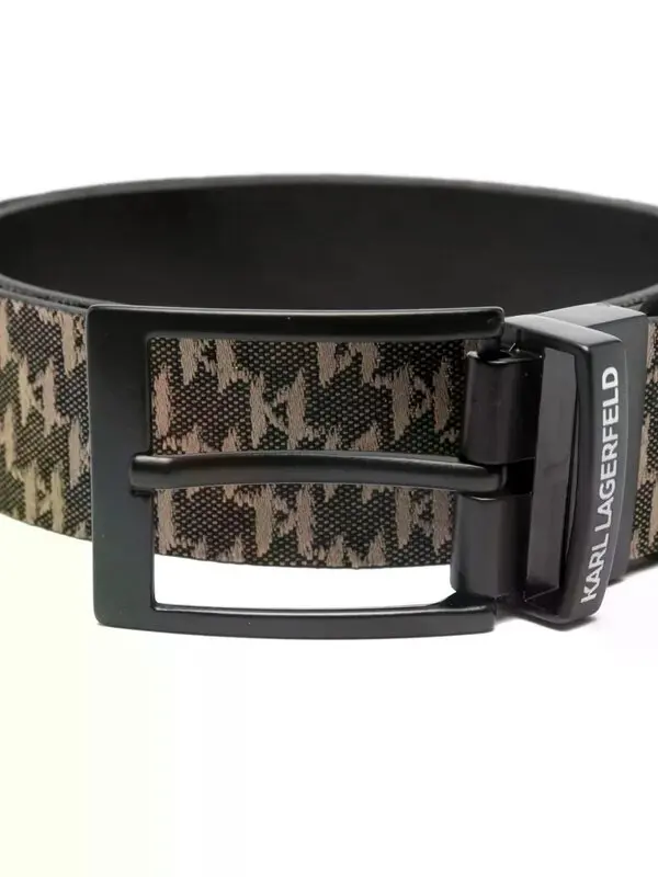 Karl Lagerfeld Logo Buckle Belt - Neutrals