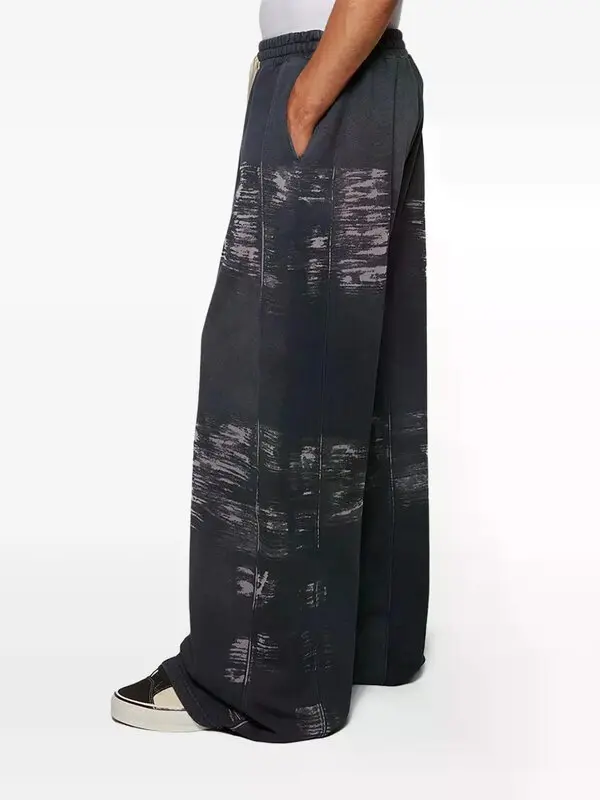 RRR123 Burn The Drawstring-fastening Print Trousers - Grey