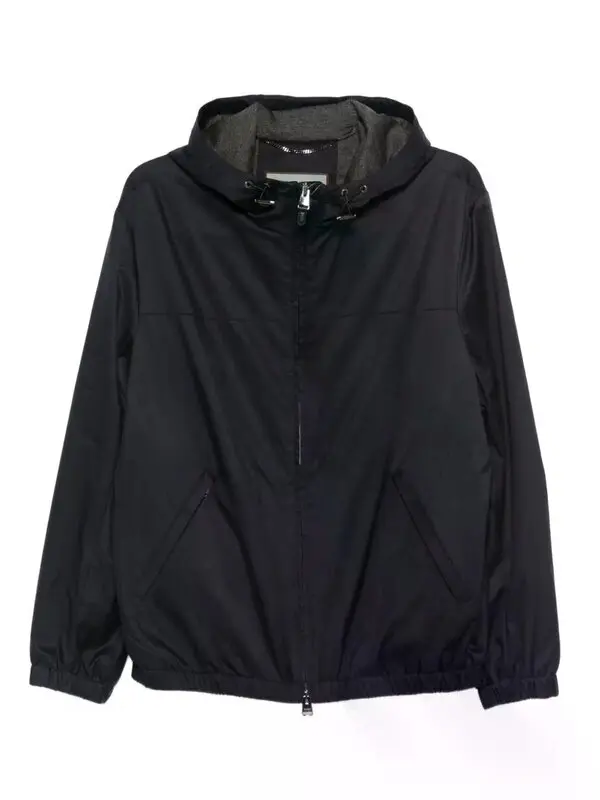 Canali Hooded Zip-up Jacket