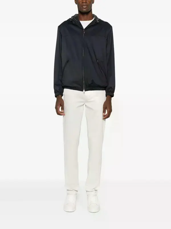 Canali Hooded Zip-up Jacket