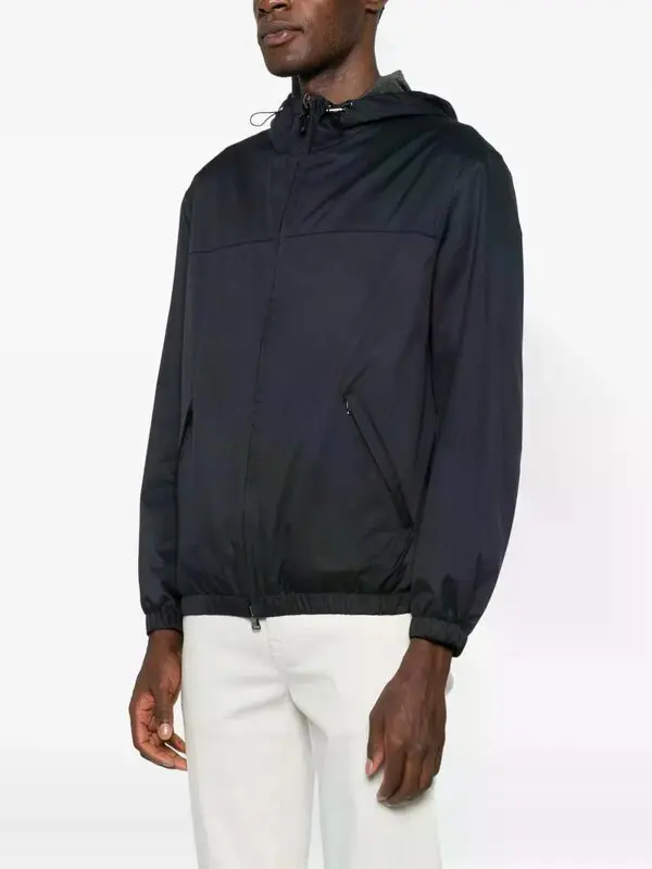 Canali Hooded Zip-up Jacket