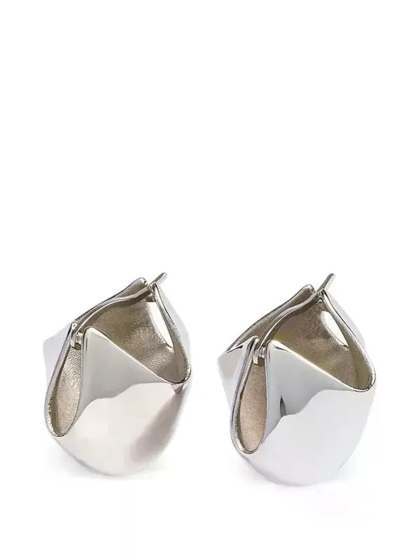Khaite Small Lotus Polished Earrings - Silver