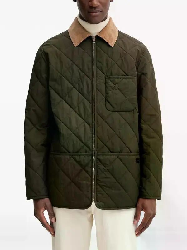 Bally Corduroy-collar Quilted Jacket