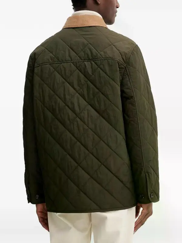 Bally Corduroy-collar Quilted Jacket