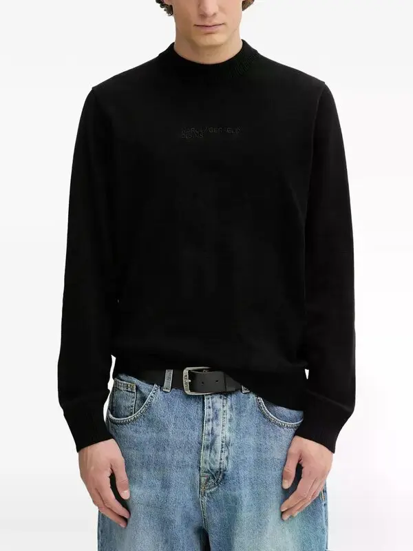 Karl Lagerfeld Mock-neck Knit Sweater