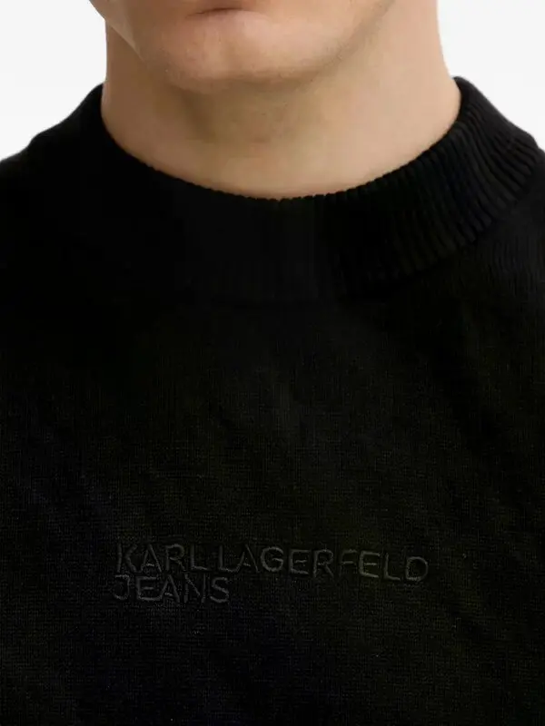 Karl Lagerfeld Mock-neck Knit Sweater
