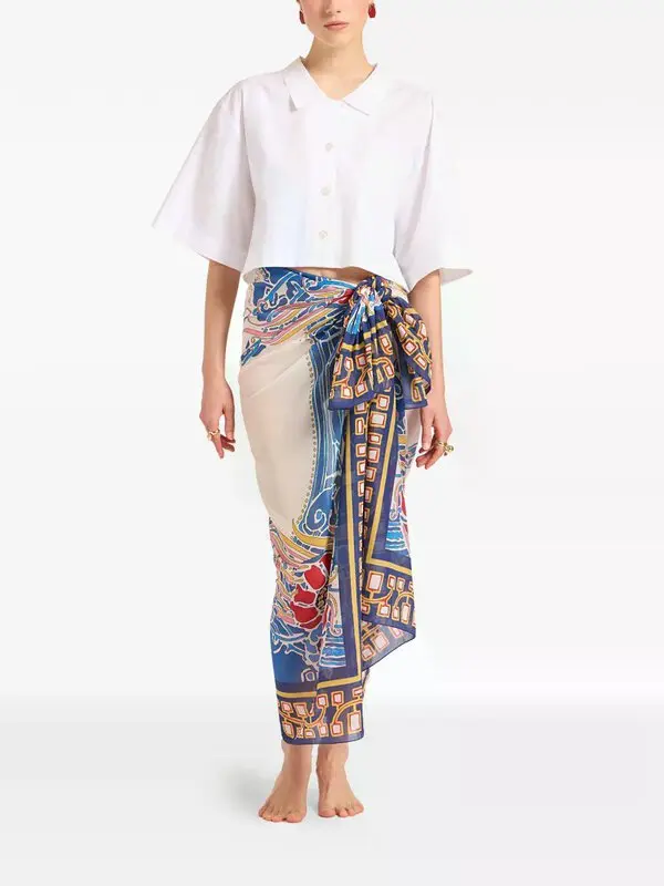 La DoubleJ Floral-print Pareo