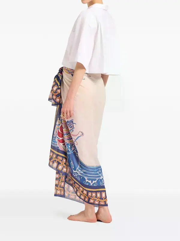 La DoubleJ Floral-print Pareo