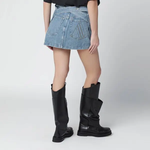 Attico Denim Mini Skirt - Blue
