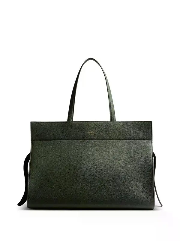 Khaite Pebbled Leather Zip Handbag