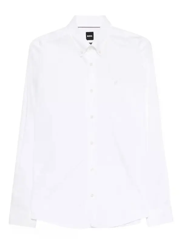 BOSS Logo-embroidered Shirt - White