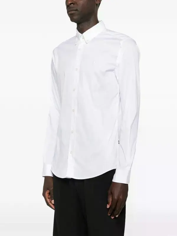 BOSS Logo-embroidered Shirt - White