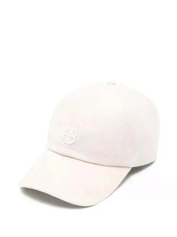 ANINE BING Logo-embroidered Cap - Neutrals