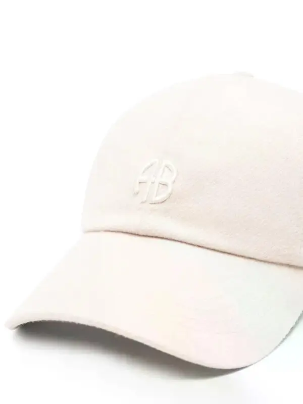 ANINE BING Logo-embroidered Cap - Neutrals